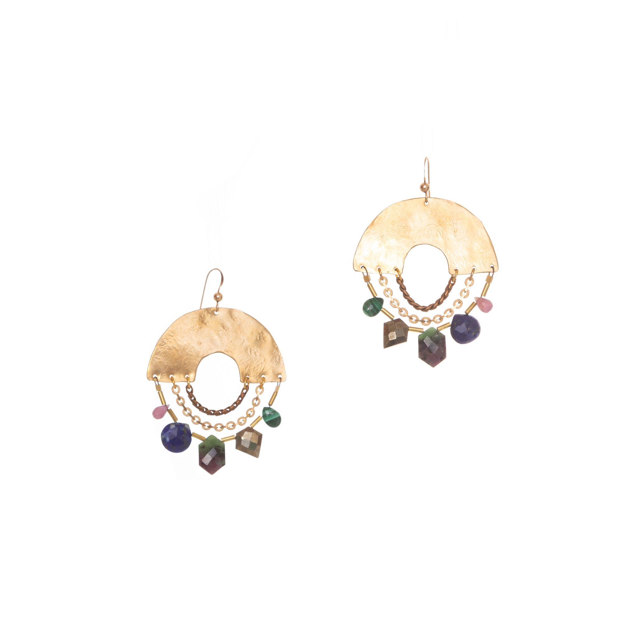 FW23 Solange Earrings in Rich, Colourful Gemstones